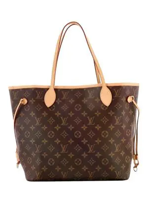 LOUIS VUITTON Neverfull Mm Monogram Canvas Tote Bag - Brown