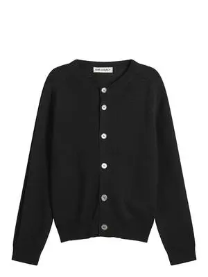 Our Legacy Linen Wool True Cardigan - Black