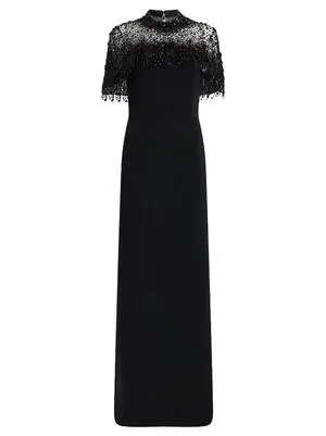 Jenny Packham Livia Beaded Embellished Maxi Dress - Black