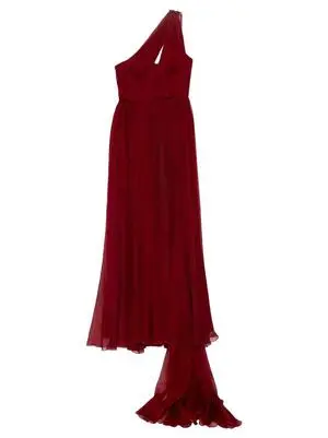 Zuhair Murad Chiffon Maxi Dress - Red