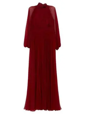 Zuhair Murad Silk Maxi Dress - Red
