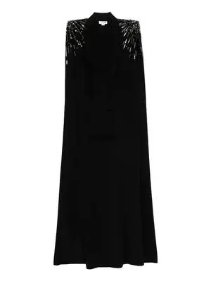 Zuhair Murad Crystal-embellished Cape - Black