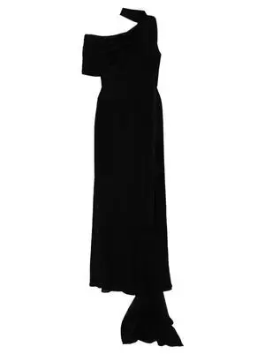 Elie Saab Silk Maxi Dress - Black