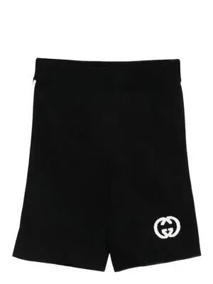 Gucci Logo-motif Knit Shorts - Black
