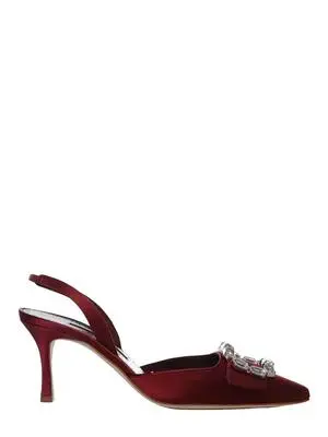 Manolo Blahnik Jewel Embellished Pointed Pumps - Red