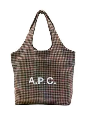 A.P.C. Ninon Houndstooth Tote Bag
