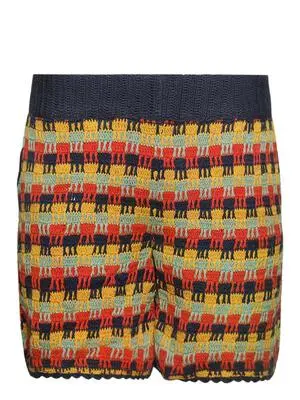 BAZISZT Patterned Shorts - Red