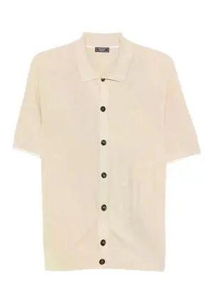 Peserico Knitted Polo Shirt - Brown