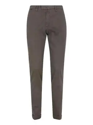 BRIGLIA 1949 Slim Chino Trousers - Brown