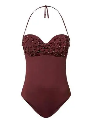 TWINSET Rhinestone-embellished One-piece Swimsuit - Red