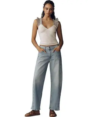 MOTHER The Half Pipe Hover Mid-rise Tapered Jeans - Instant Replay