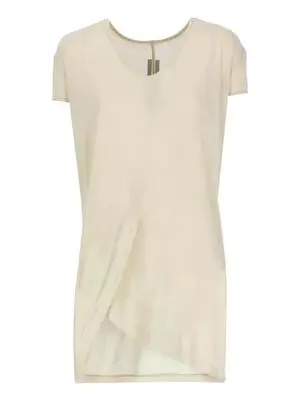 Rick Owens Temple Hiked T V-neck T-shirt - Neutrals