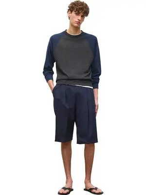 Johnstons Of Elgin Cashmere Leith Crew Sweater - Navy