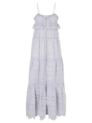Isabel Marant Paule Broderie Anglaise Cotton Maxi Dress - White