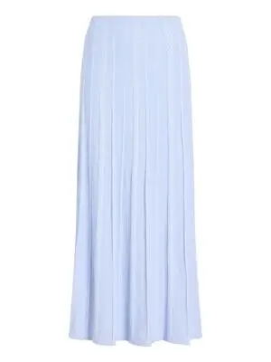 Proenza Schouler Textured Knit Midi Skirt - Sky/white