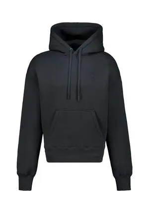 Ami Embossed Logo Hooded Sweatshirt - Grey