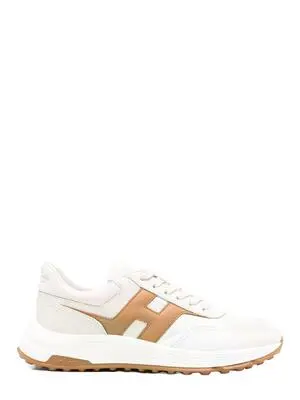 HOGAN H-Appliqué Leather Sneakers