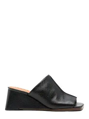 Chie Mihara Encho Leather Sandals - Black