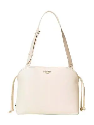 TWINSET Shoulder Bag With Drawstring Detail - Neutrals