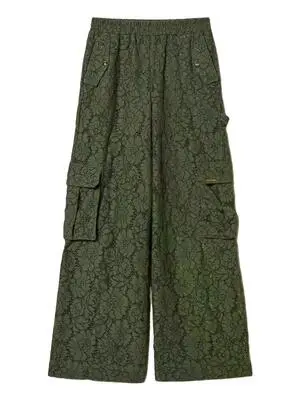 TWINSET Floral-lace Palazzo Pants - Green