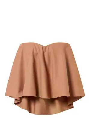 TWINSET High-low Strapless Top - Brown