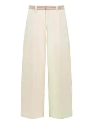 Marni Belt-loop Logo-patch Trousers - Neutrals