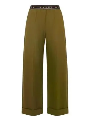 Marni Logo Trousers - Green