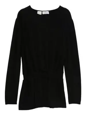 Valentino Garavani 1990s Peplum Sweater - Black