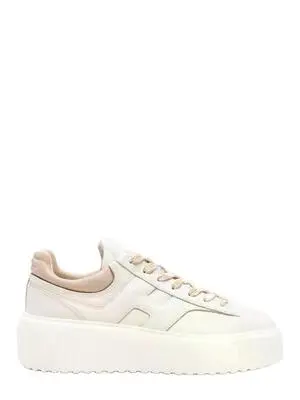 Hogan Platform Leather Sneakers - Neutrals