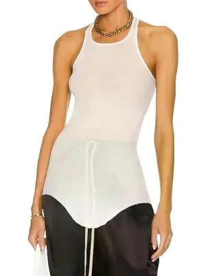 Rick Owens Ribbed Tank Top - Neutrals