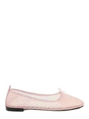 Repetto Mesh Ballet Flats With Bow Detail - White