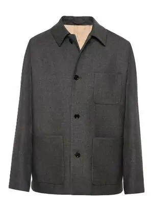 LARDINI Button Pocket Shirt - Grey