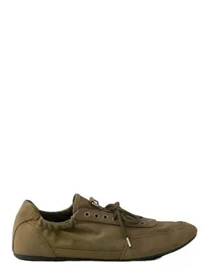 Prada Collapse Canvas Sneakers Green