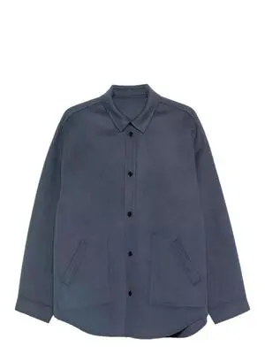 ALICIA AUDREY Button Pocket Overshirt - Blue