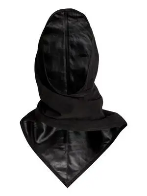 Nour Hammour Leather Balaclava - Black