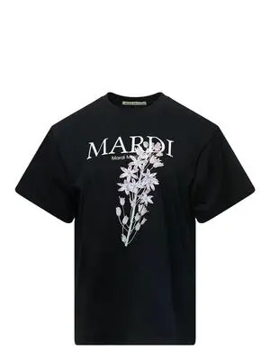 MARDI MERCREDI LES PETITES Lilies Graphic T-shirt - Black