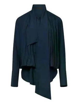 YCH Pleated Tie Shirt - Blue