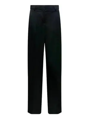 Stella McCartney Satin High-waist Trousers - Black