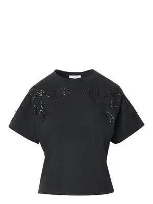 RAG & BONE Beaded Floral Boxy T-Shirt