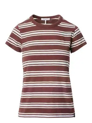 Rag & Bone Slub Striped T-shirt - Brown