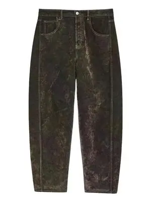 Jacquemus Contrast-stitching Denim Jeans - Green