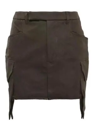 Rick Owens Firbanks Mini Skirt - Brown