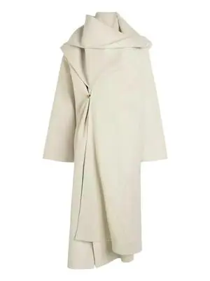 Calvin Klein Amelia Draped-design Coat - Neutrals