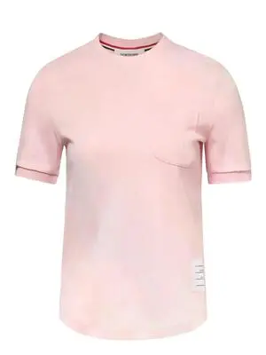 Thom Browne Short-sleeve T-shirt With Chest Pocket - Pink