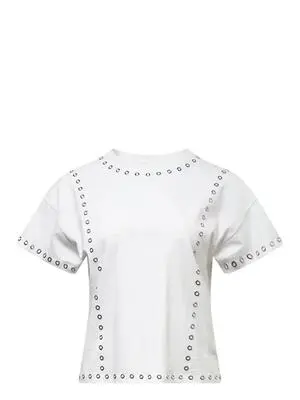 Rag & Bone Grommet-embellished Boxy T-shirt - White
