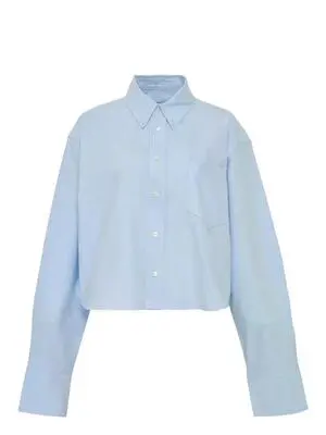 AMI Oversized Cropped Shirt