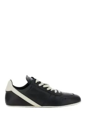 Rick Owens Striped Panel Sneakers - Black