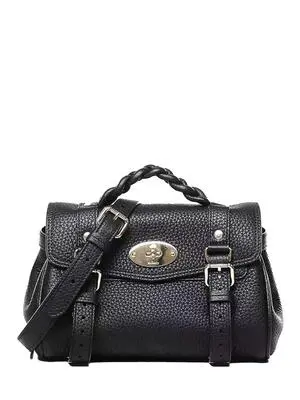 Mulberry Mini Alexa Braided-handle Satchel - Black