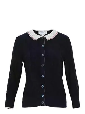 Thom Browne Bobble Stitch Sleeve Knit Cardigan - Blue