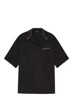 Amiri Studded Camp Shirt - Black